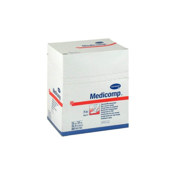 Medicomp Compressas TNT Estéril 7,5x7,5cm, 25 unidades – Farma 1para1